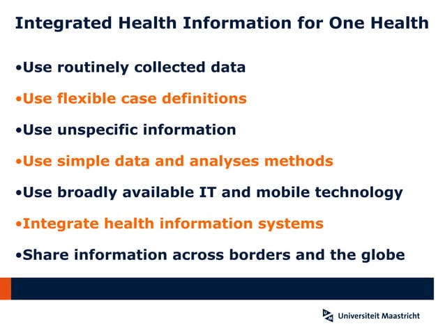 Integrated Health Information For One Health | PPT