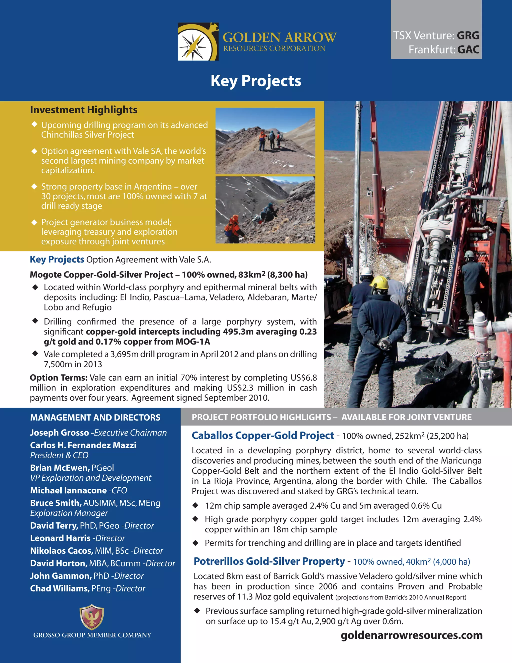 Golden Arrow Resources Corporation - Corporate Factsheet | PDF