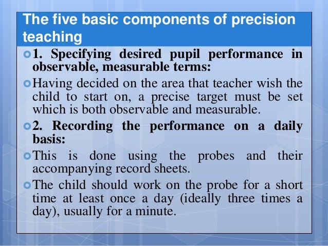 Precision teaching