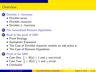 A Proof of the Generalized Riemann Hypothesis | PDF