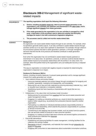 GRI Guidelines for Waste Management Reporting | PDF