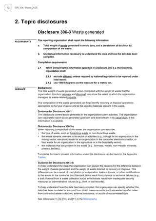 GRI Guidelines for Waste Management Reporting | PDF