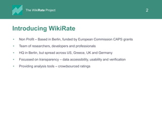 WikiRate - Data Liberation and Radical Transparency | PPT