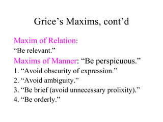 Gricean maxims.howtoavoid pdf | PPT