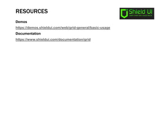 Shield UI: Grid | PPTX