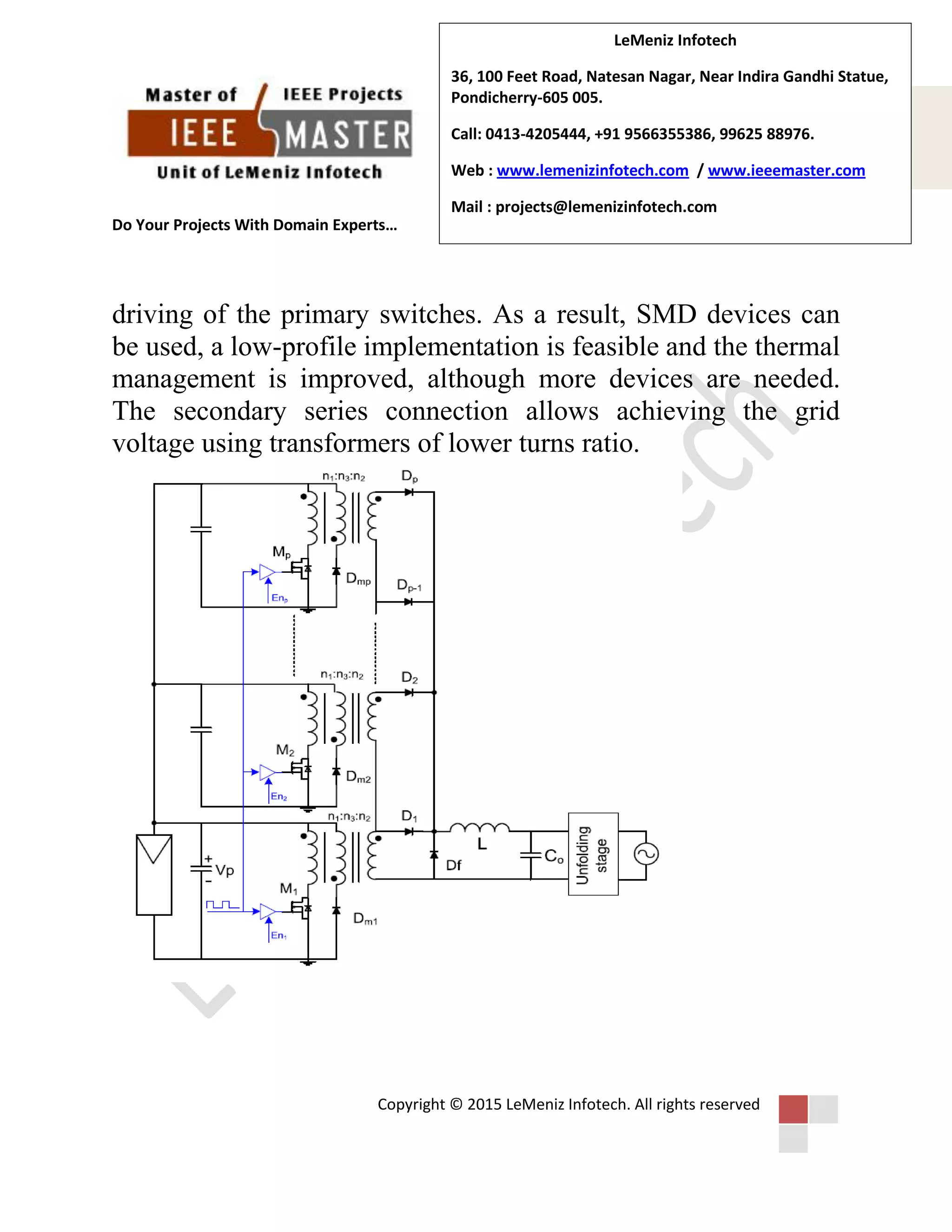 Grid connected forward microinverter with primary-parallel secondary ...