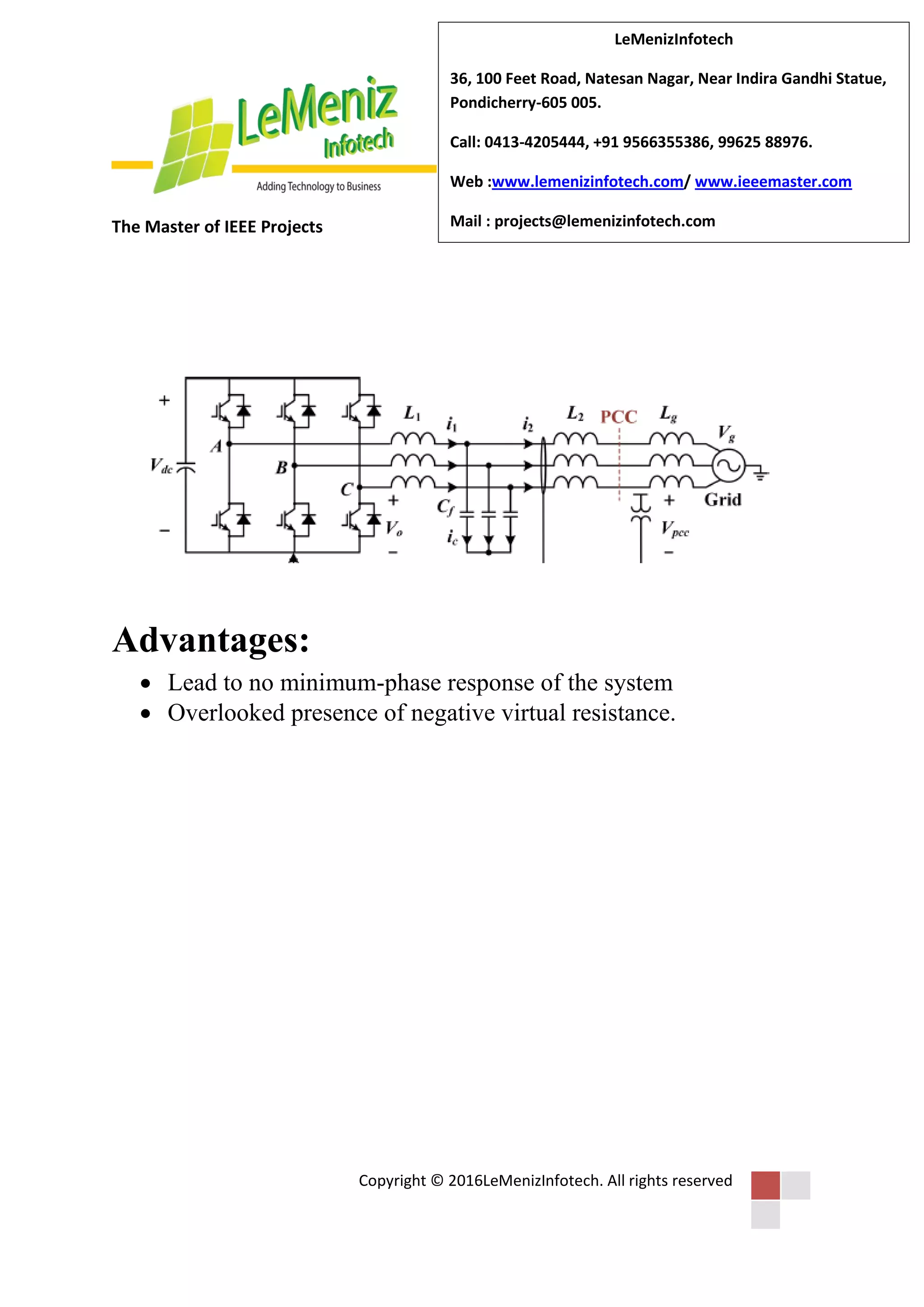 Grid current-feedback active damping for lcl resonance in grid-connected voltage-source ...