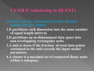 Grid based method & model based clustering method | PPT