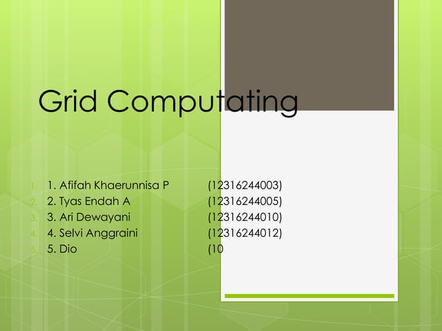 BAHASA INGGRIS "Grid computating" | PPTX