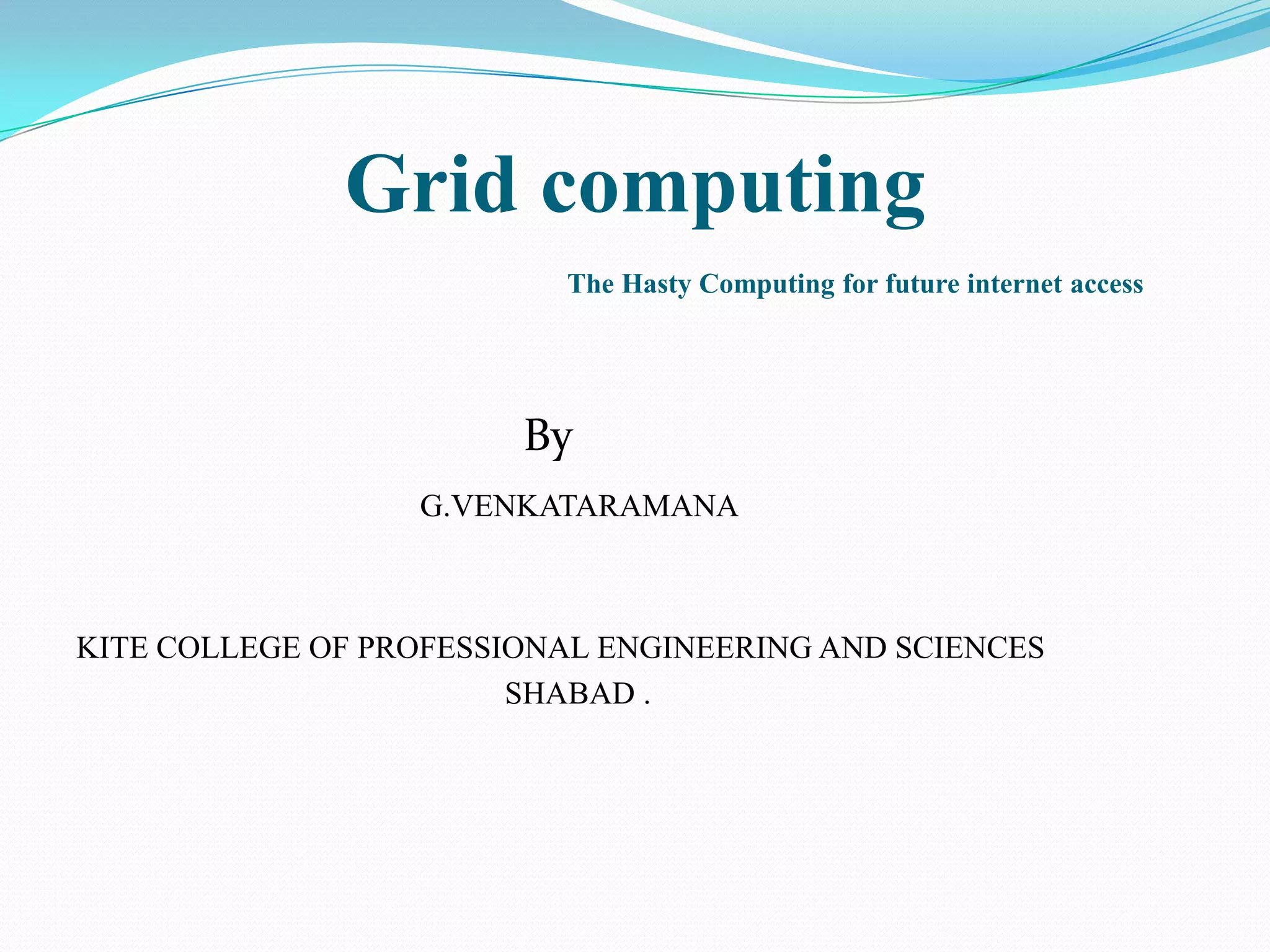 Grid computing Seminar PPT | PPTX