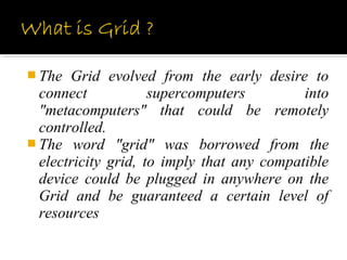 Grid computing | PPT