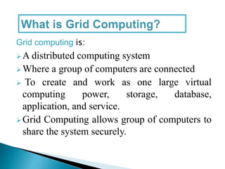 Grid computing | PPTX | Computing | Technology & Computing