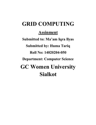 Grid computing assiment | PDF