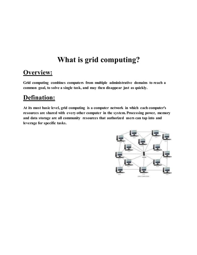 Grid computing assiment | PDF
