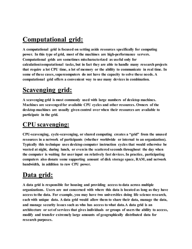 Grid computing assiment | PDF