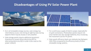 Grid connected pv solar power plant | PPTX