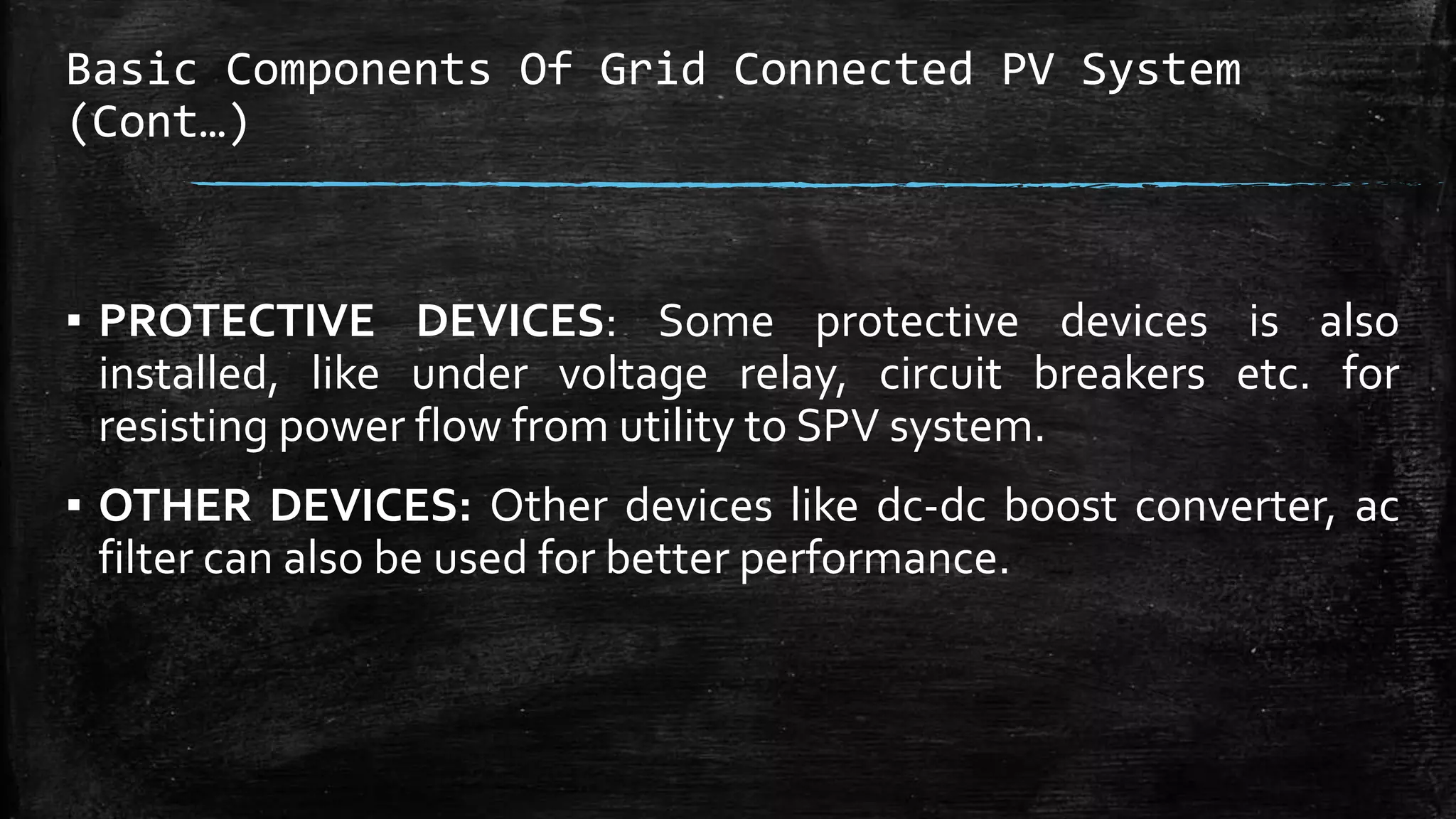 Grid Connected PV Systems | PPTX