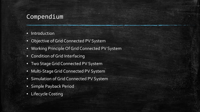 Grid Connected PV Systems | PPTX