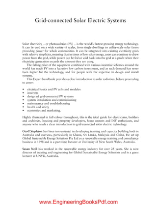 Grid Connected Solar Electric Systems The Earthscan Expert Handbook for ...