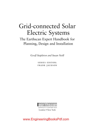 Grid Connected Solar Electric Systems The Earthscan Expert Handbook for ...