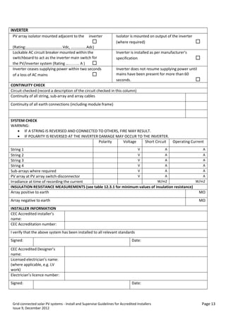Grid+connect+pv+install+and+supervise+guidelines+cec+issue+9Grid ...
