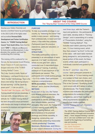 Become a Certified Trainer with Len Stevens' in 5 Days. | PDF