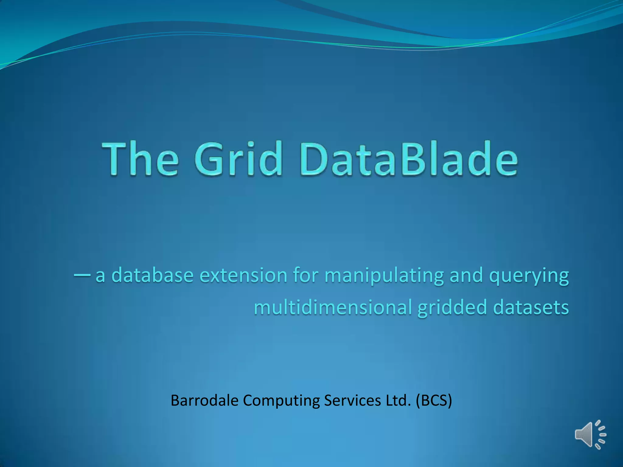 Grid DataBlade - short | PPTX | 3-D Graphics | Computer Software and Applications
