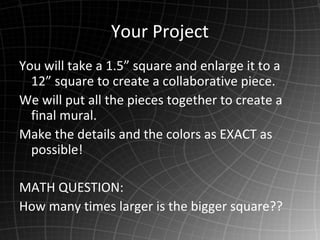 Collaborative Grid Drawing based on Chuck Close | PPT