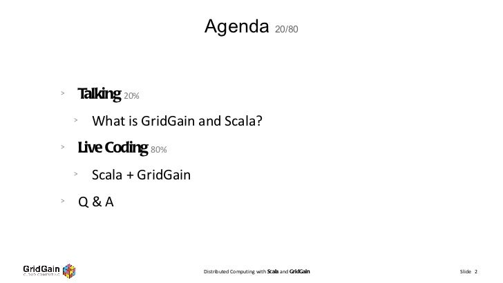 Distributed Computing with Gridgain & Scala