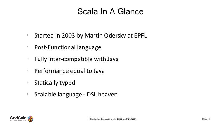 Distributed Computing with Gridgain & Scala
