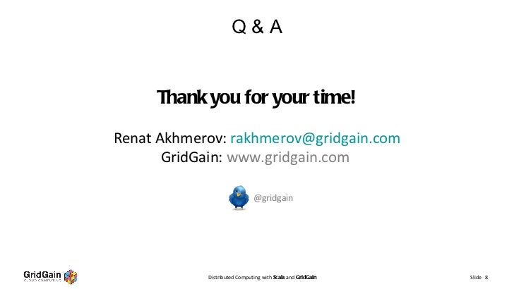 Distributed Computing with Gridgain & Scala