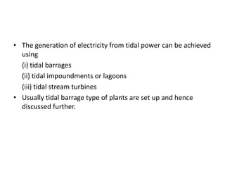 Grid interfaced tidal power plants | PPT
