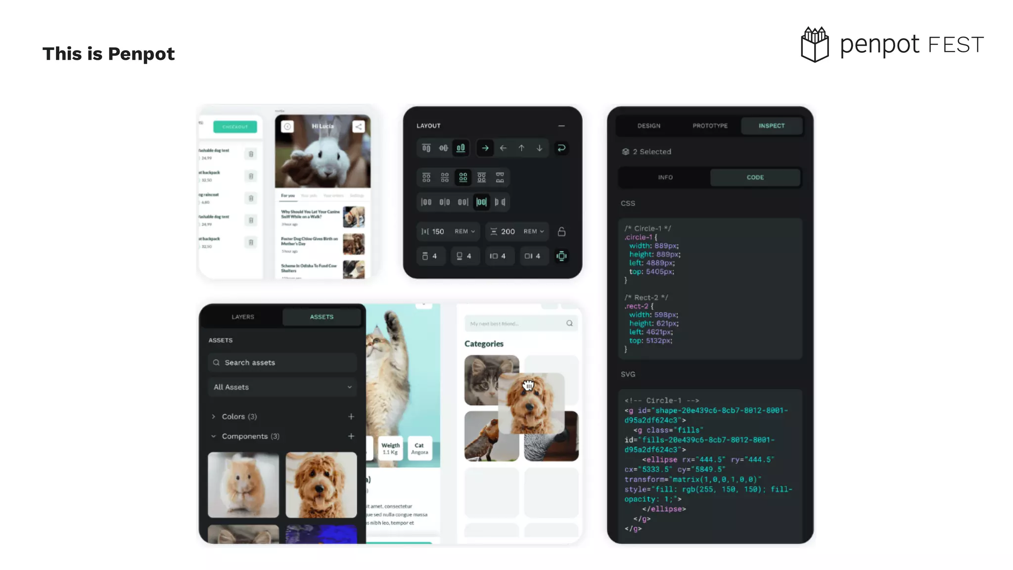 Penpot Grid Layout presentation announcement | PPT