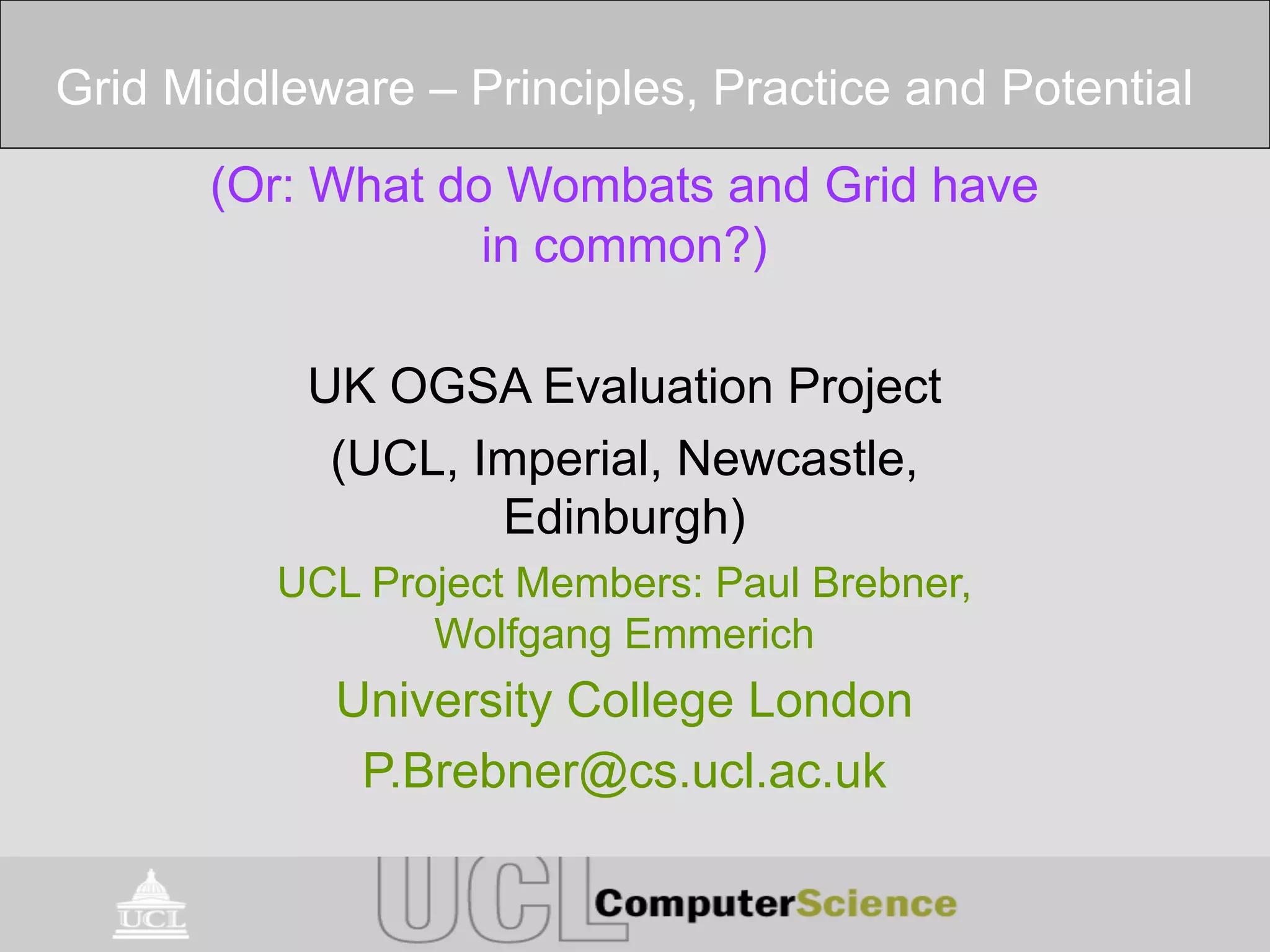 Grid Middleware Principles Practice And Potential Ppt 2453