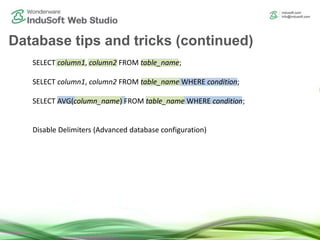 Grid Objects in InduSoft Web Studio | PPTX | Databases | Computer Software and Applications