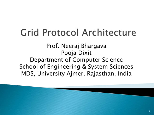 Grid protocol architecture | PPTX | Computer Networking | Computing
