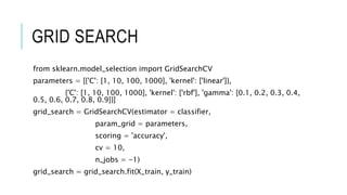 Grid search (parameter tuning) | PPTX