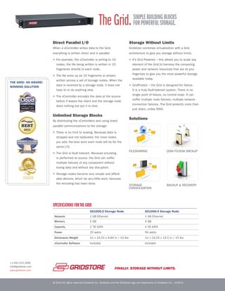 Gridstore datasheet-grid technology | PDF
