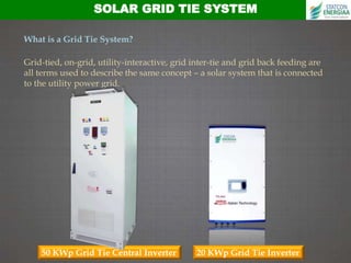 Grid Tie Solar Inverter Working | PPTX