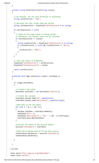 Grid view sorting-c-ode | PDF