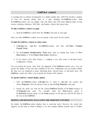 Grid view control | DOCX