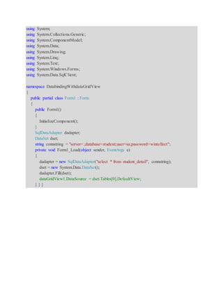 Grid view control | DOCX