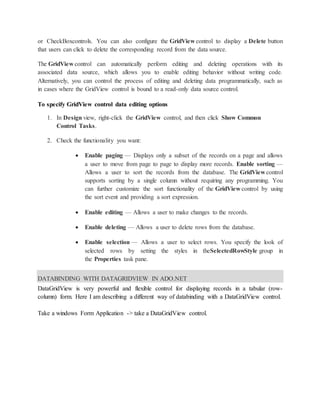 Grid view control | DOCX