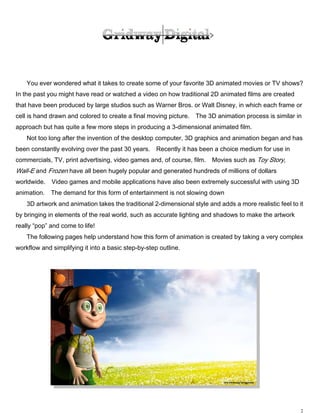3D Animation Process and Workflow | PDF