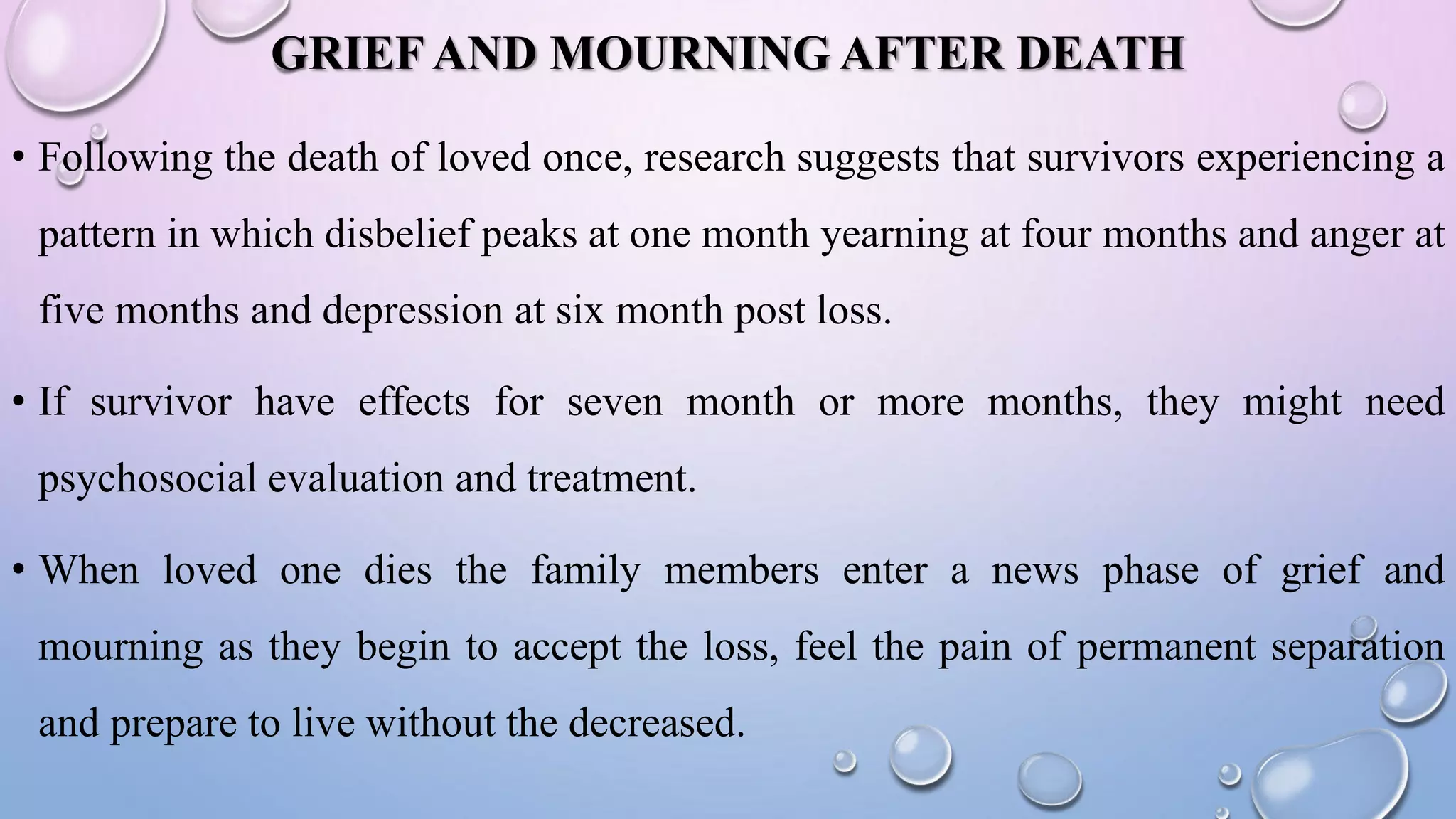 Grief and bereavement | PPTX
