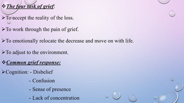 Grief and bereavement | PPTX