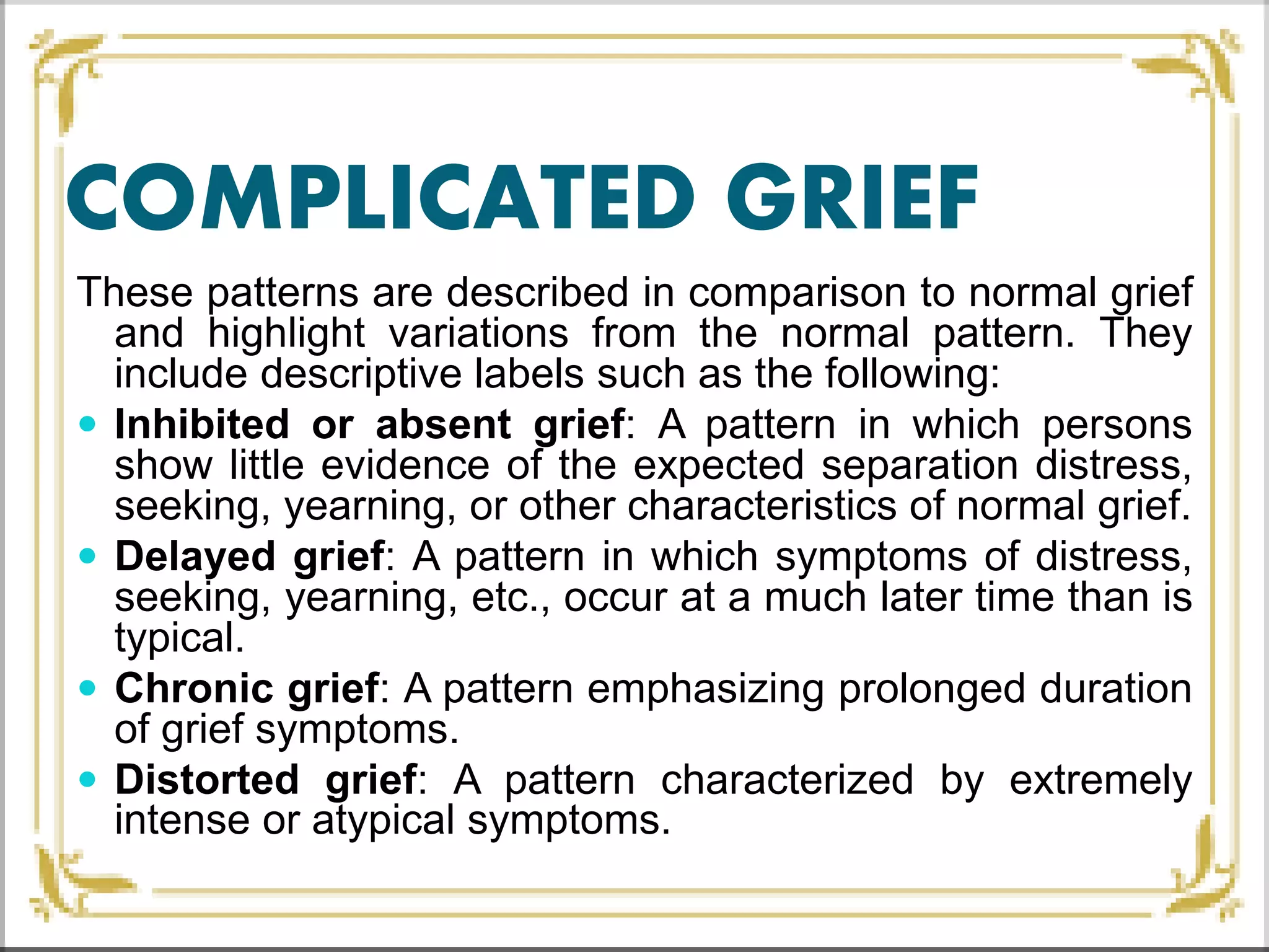 Grief and grief reactions | PPTX