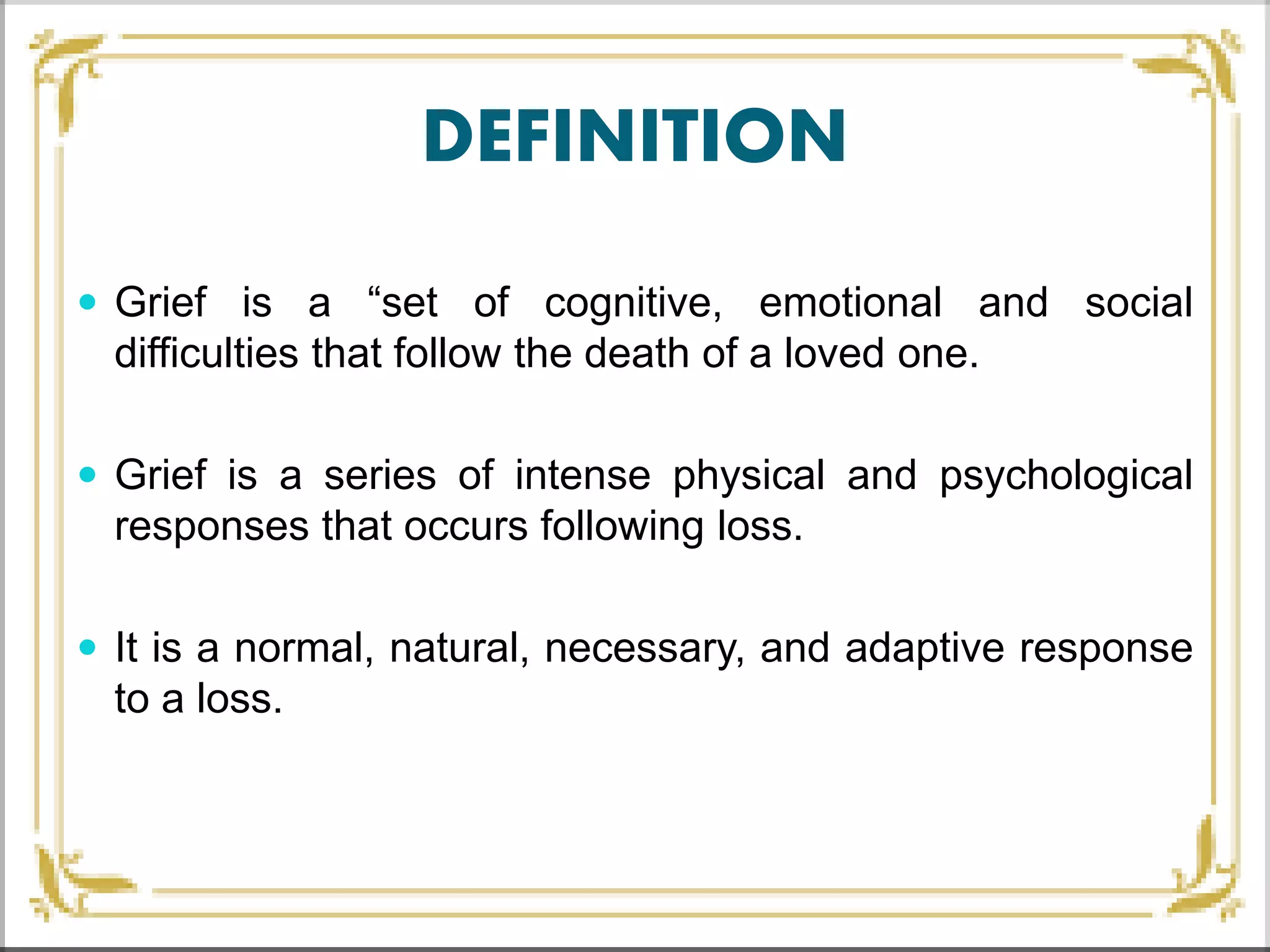Grief and grief reactions | PPTX