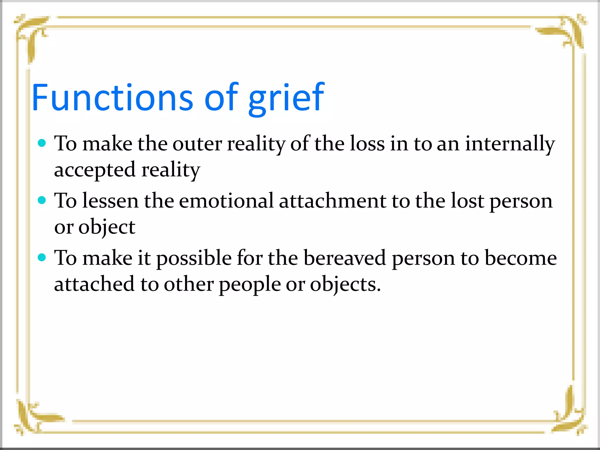 Grief and grief reactions | PPTX