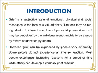 Grief and grief reactions | PPTX